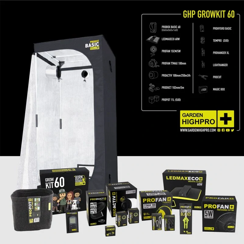 GARDEN HIGH PRO GROWKIT 60 - Pěstební komplet 60x60x160cm | HEXAGARDEN ...